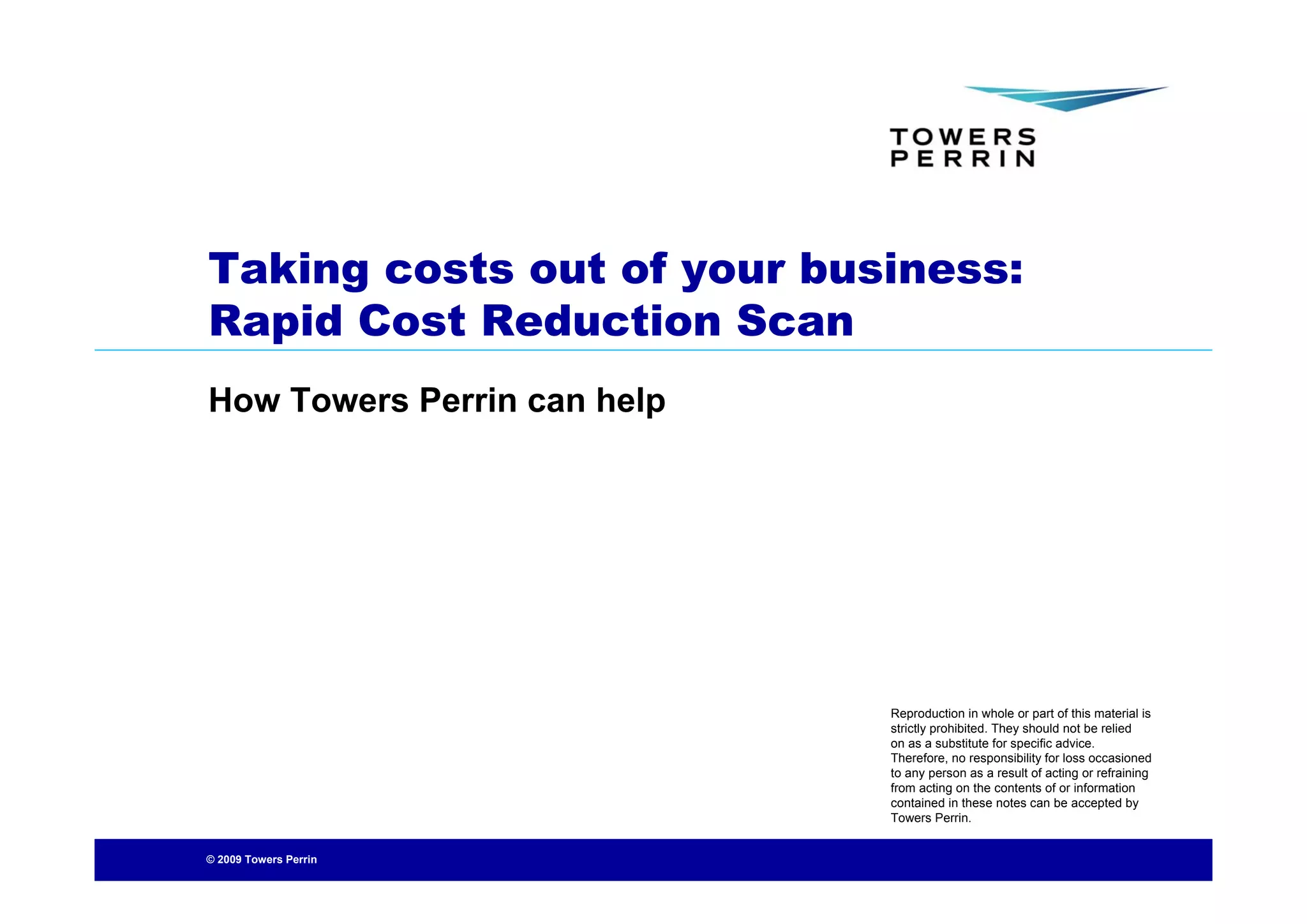 Rapid Cost Take Out | PDF