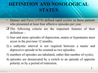 Rapid cycling bipolar disorder | PPT