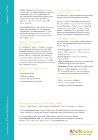 Rapid deploy™ plugin for websphere message broker | PDF