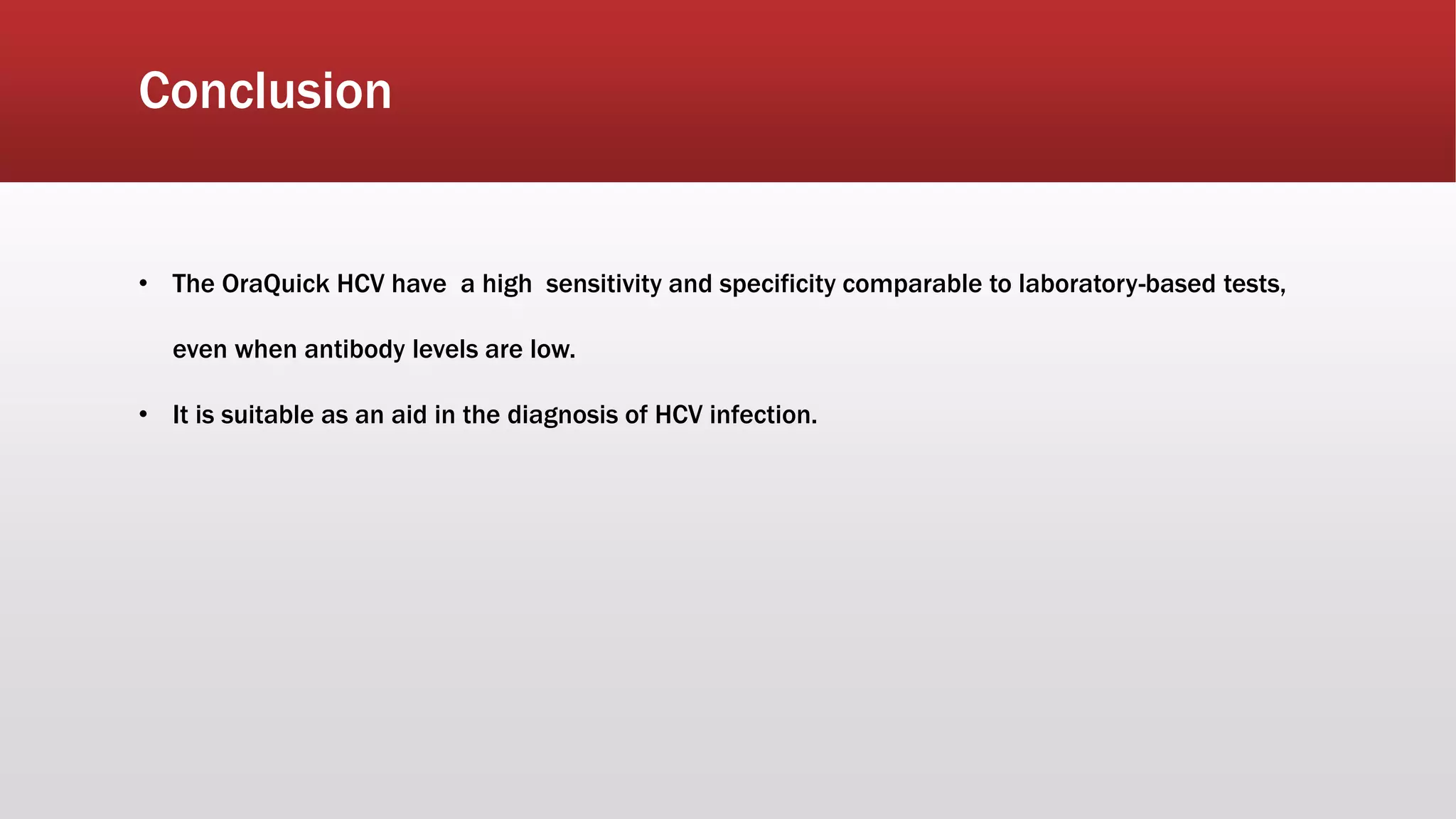 Rapid detection of hepatitis c (ora quick) | PPTX