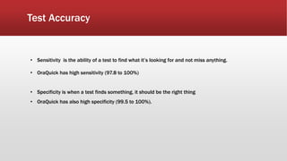 Rapid detection of hepatitis c (ora quick) | PPTX