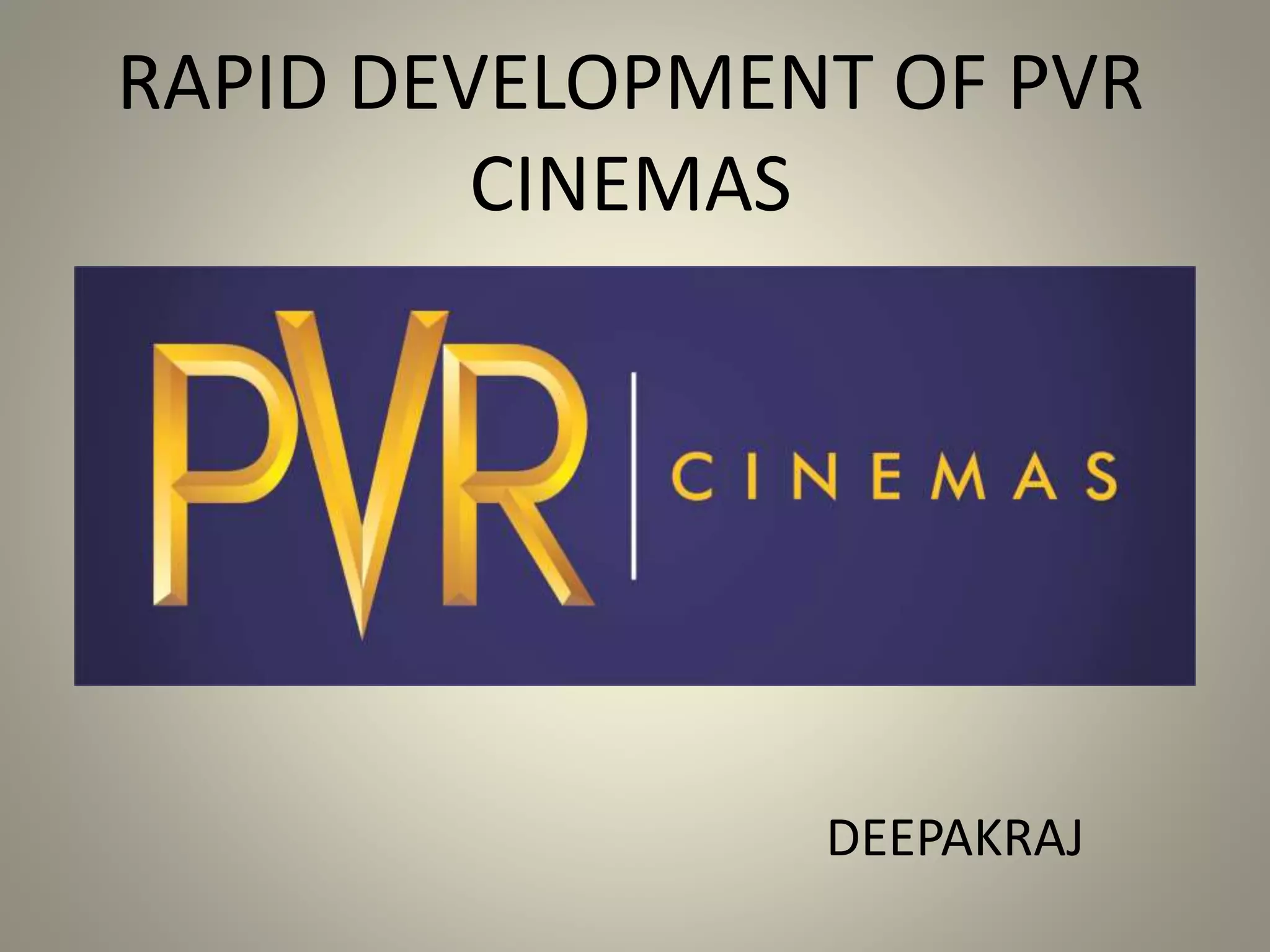 Rapid development of pvr cinemas | PPTX