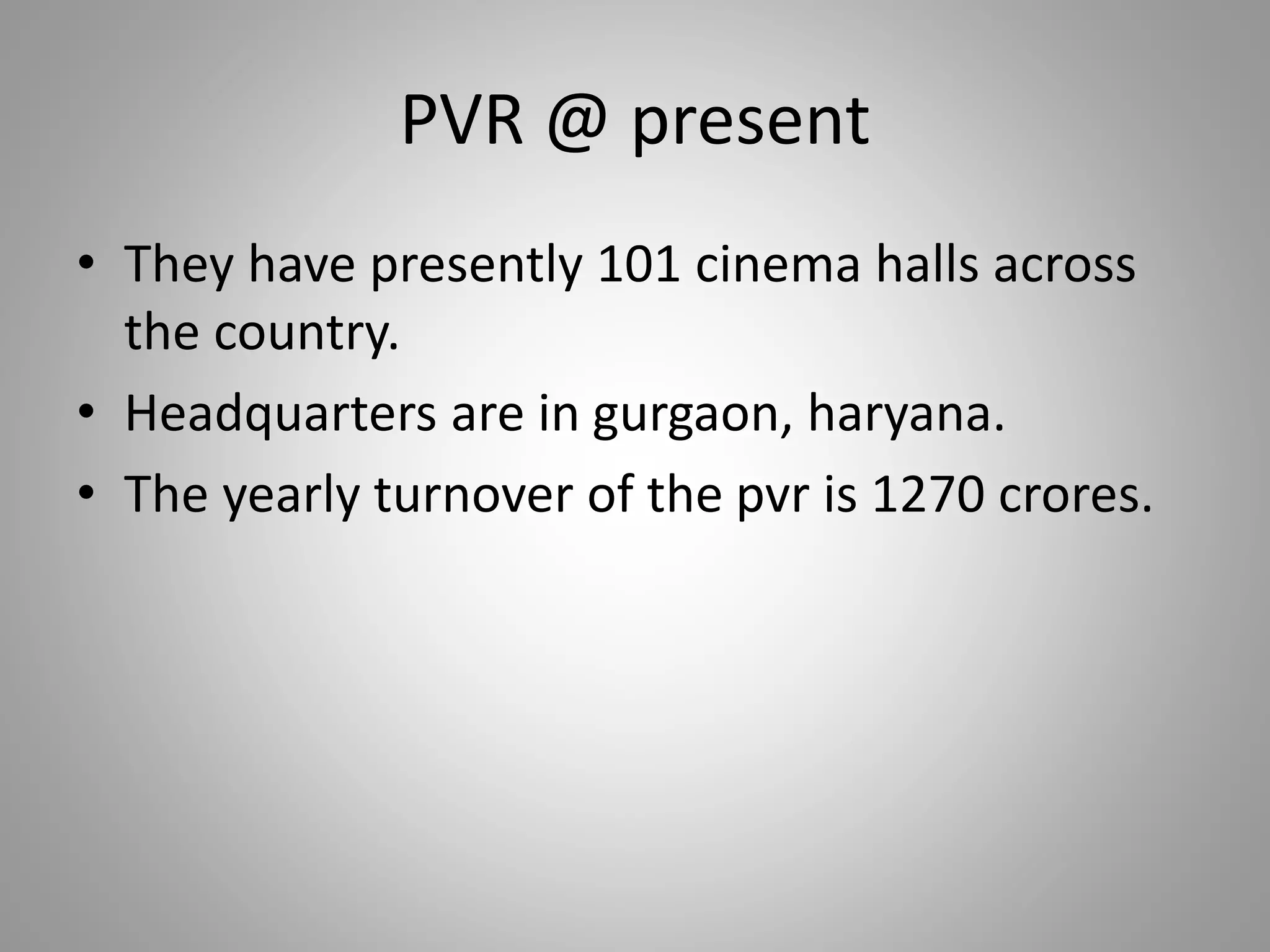 Rapid development of pvr cinemas | PPTX