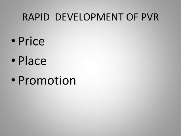 Rapid development of pvr cinemas | PPT