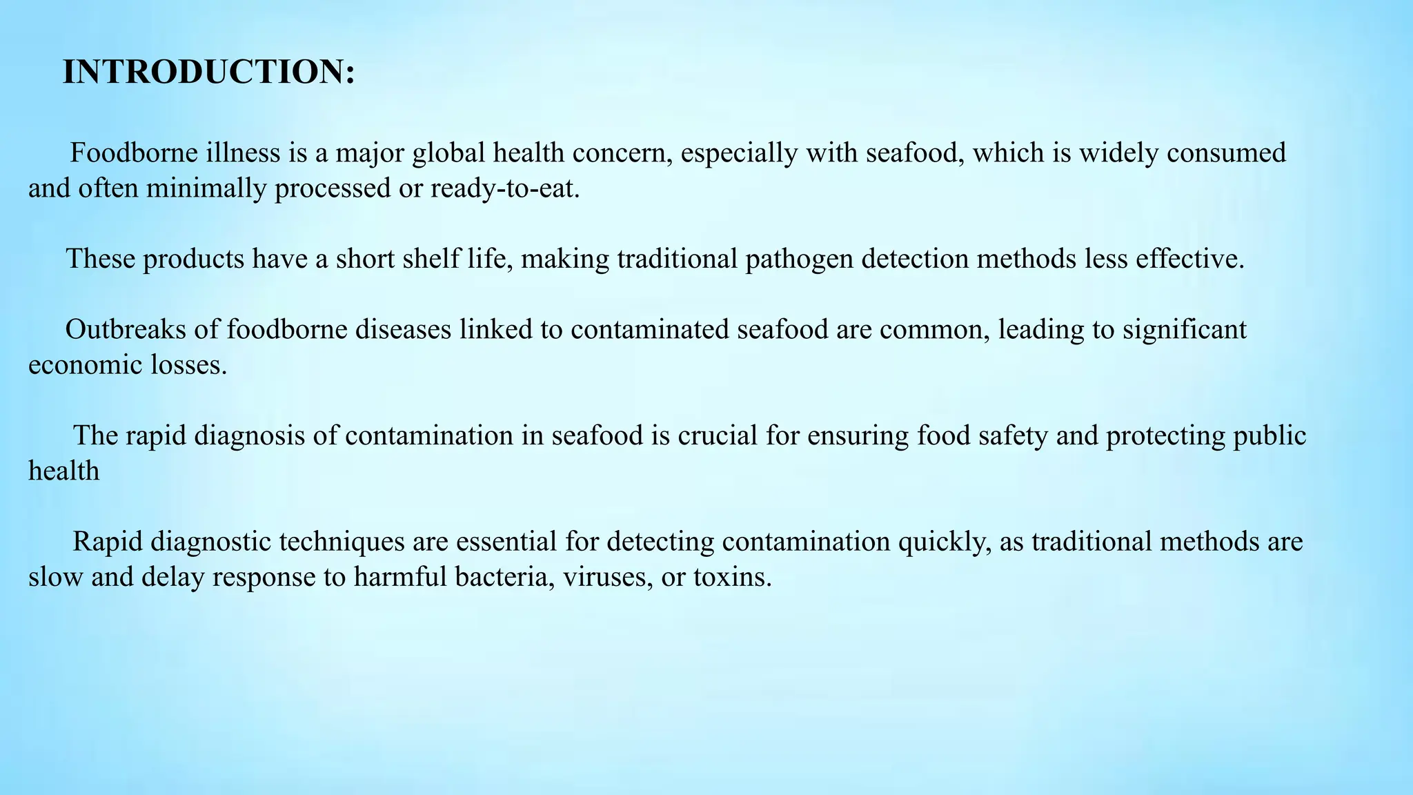 Rapid diagnosis of contamination in sea foods.pptx