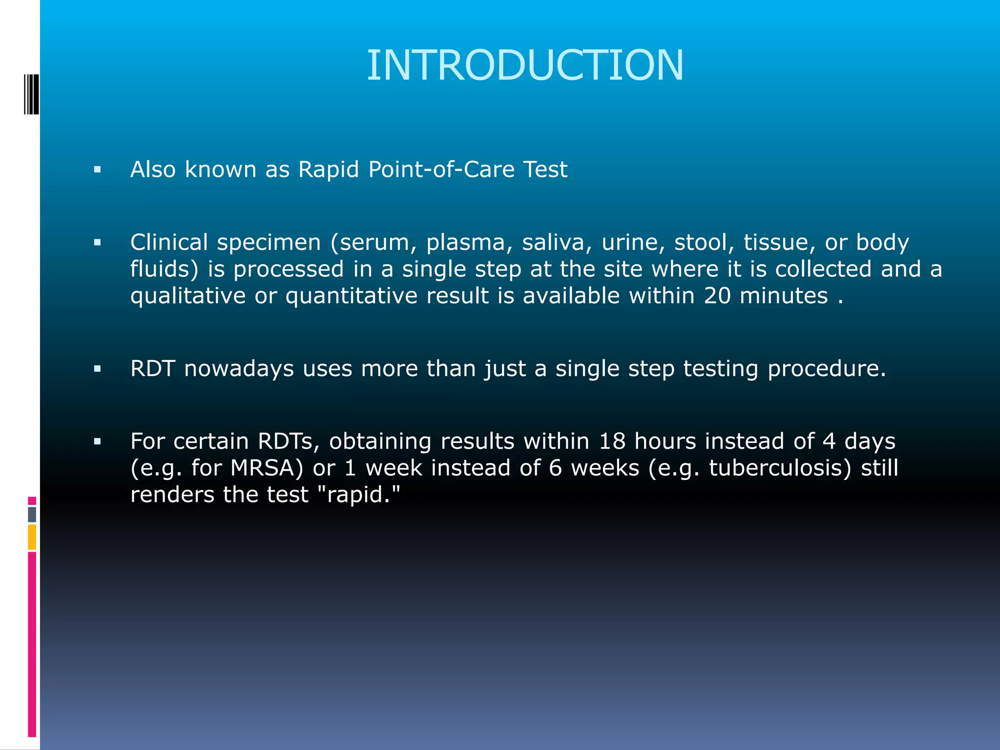 Rapid Diagnostic Techniques for Detection of Infectious Diseases | PPTX