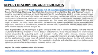 Detailed Project Report on Rapid Diagnostic Test Kit Manufacturing Unit ...