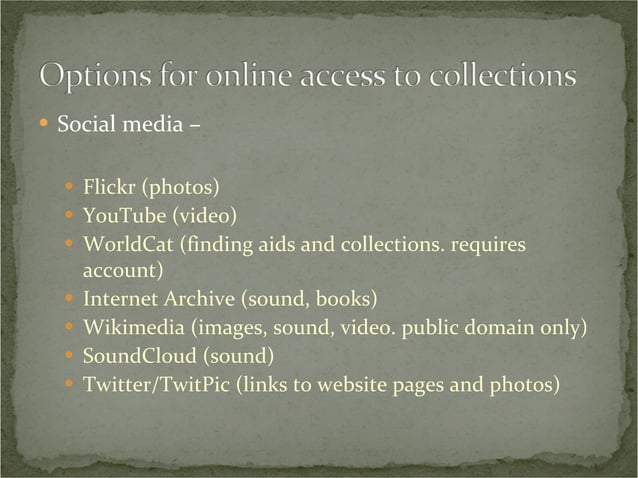 Rapid digitization & online access of collections | PPT