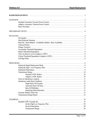 Rapide deployment with Pathloss | PDF