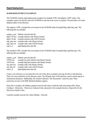Rapide deployment with Pathloss | PDF