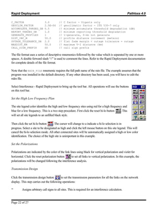 Rapide deployment with Pathloss | PDF