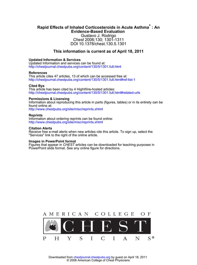 Rapid effects of ics | PDF
