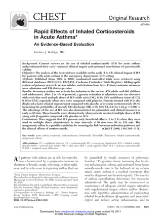 Rapid effects of ics | PDF