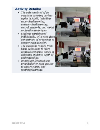 Rapid fire Quiz for AIML course of TY(ECT) students of MGMCEN | PDF