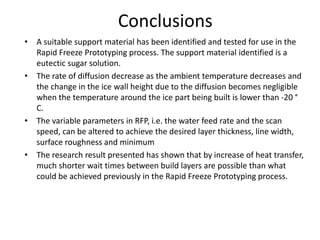Rapid freeze prototyping | PPTX