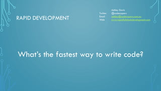 Rapid Fullstack Development | PPT
