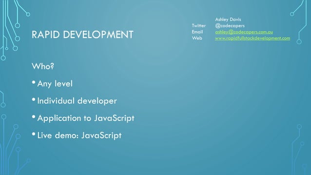 Rapid Fullstack Development | PPT