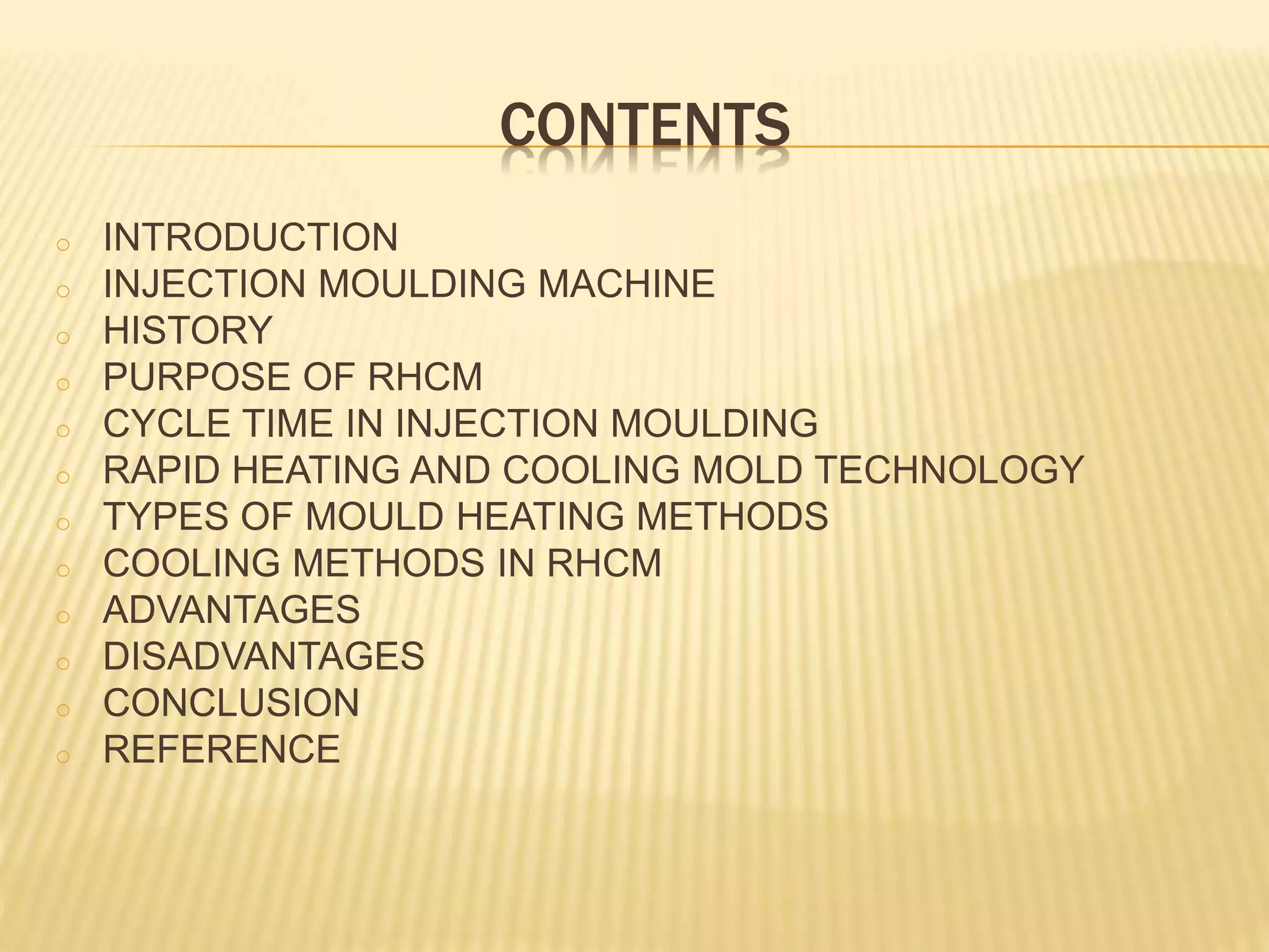 Rapid heating and cooling in injection moulding | PPTX