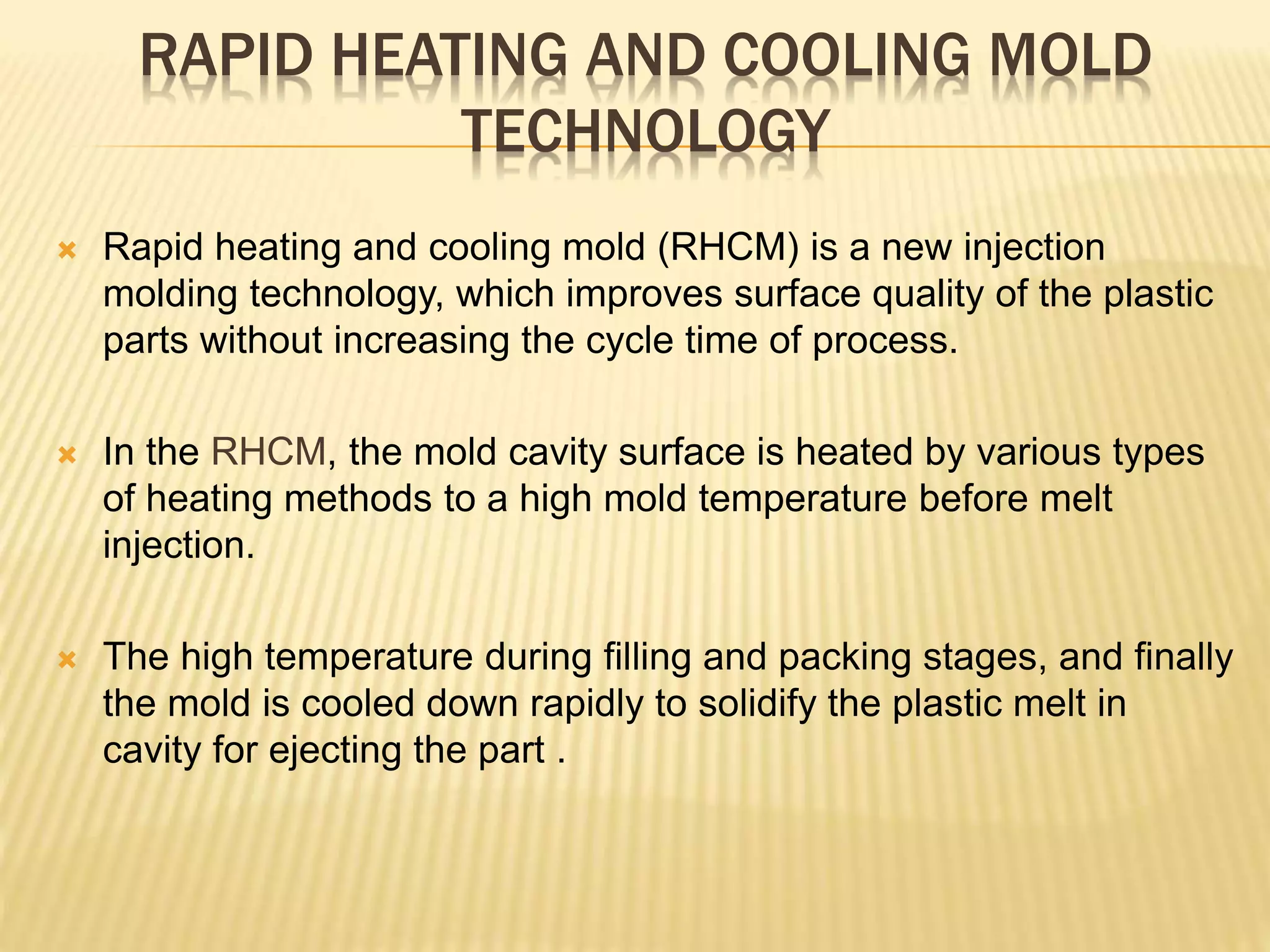 Rapid heating and cooling in injection moulding | PPTX