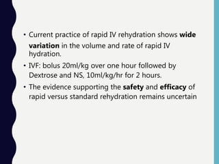 Rapid hydration in gastroenteritis , how is it effective? | PPTX