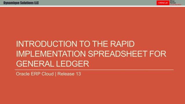 Rapid implementation Spreadsheets in Oracle ERP Cloud | PPTX | Cloud ...