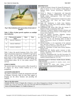A Rapid in vitro Micro Propagation of Bambusa Vulgaris Using Inter ...