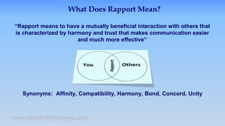 How to Rapidly Build Rapport with Anyone: 8 Brain-Based Techniques | PPT