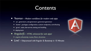 Rapidly scaffold your frontend with yeoman | PPT