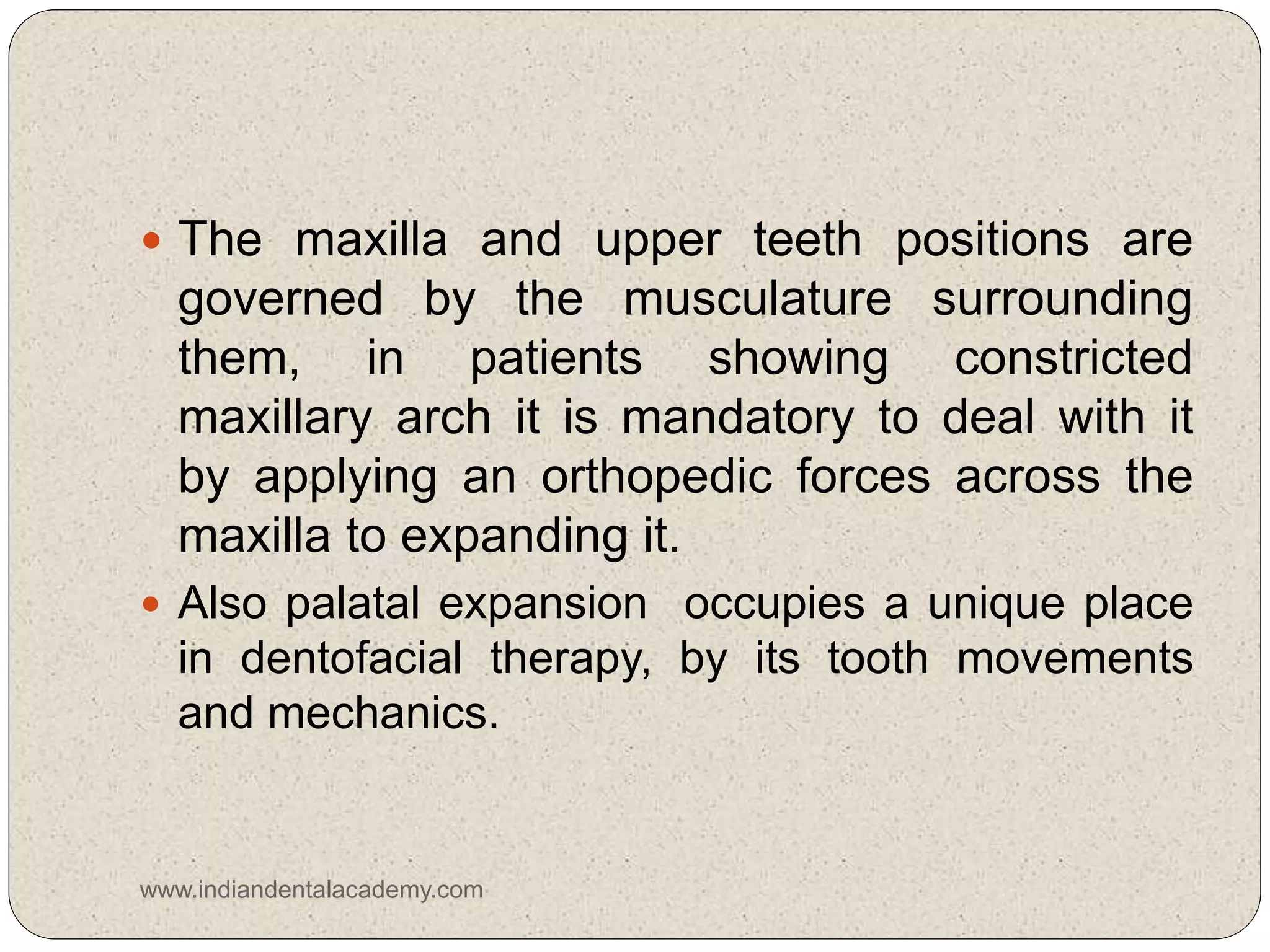 Rapid maxillary expansion in orthodontics | PPTX