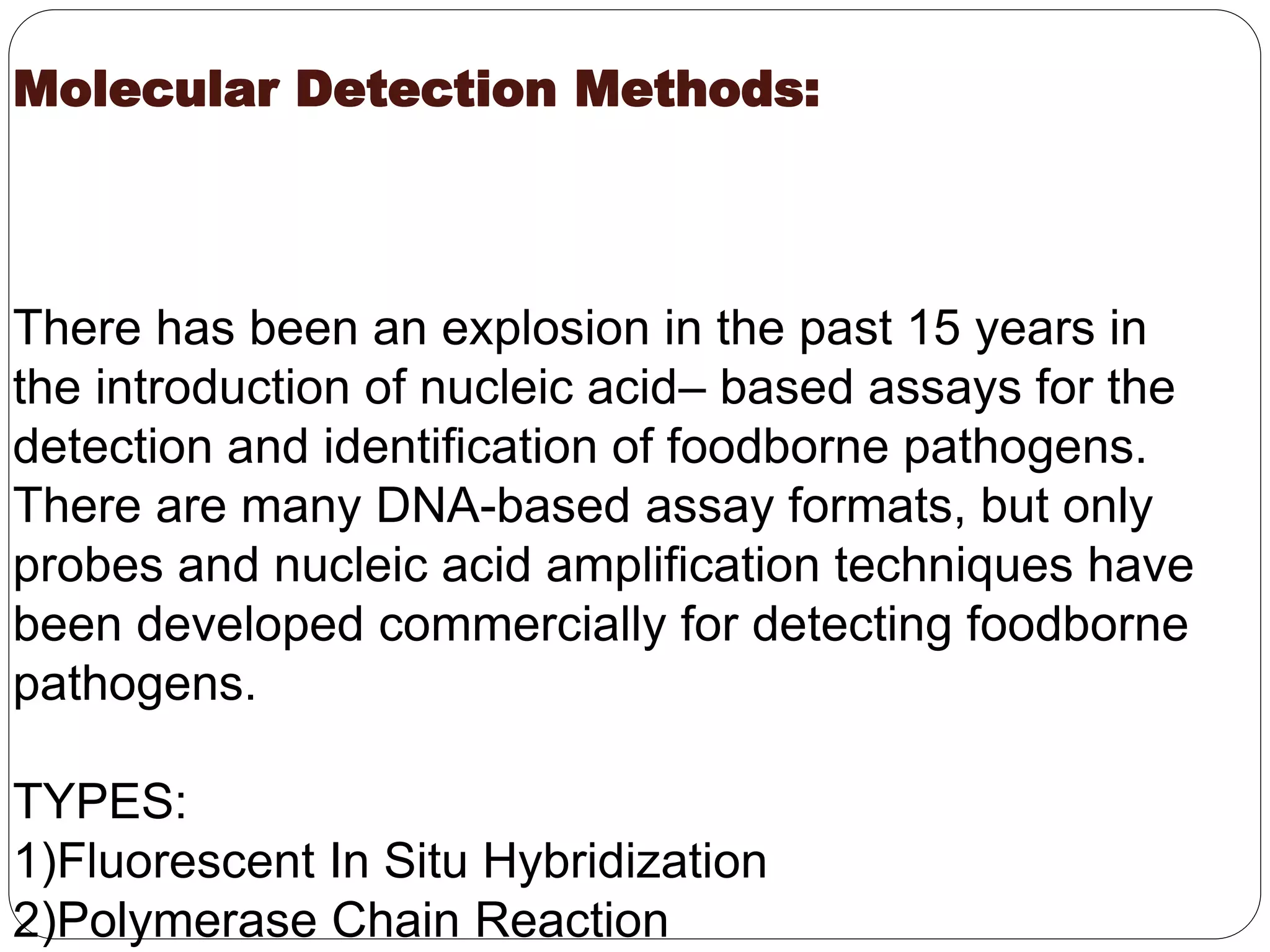 Rapid Methods Of Detection Of Food Borne Pathogens Pptx