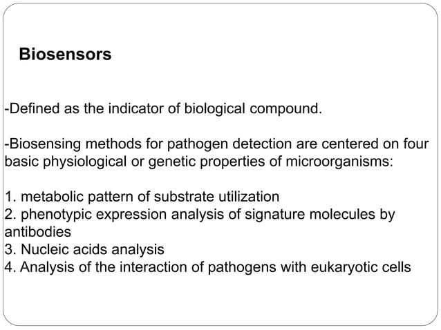 Rapid methods of detection of food borne pathogens | PPTX | Chemistry | Science