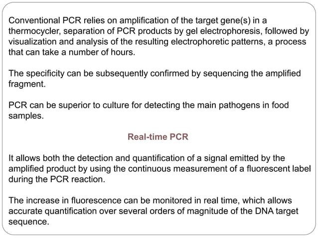 Rapid methods of detection of food borne pathogens | PPTX | Chemistry | Science