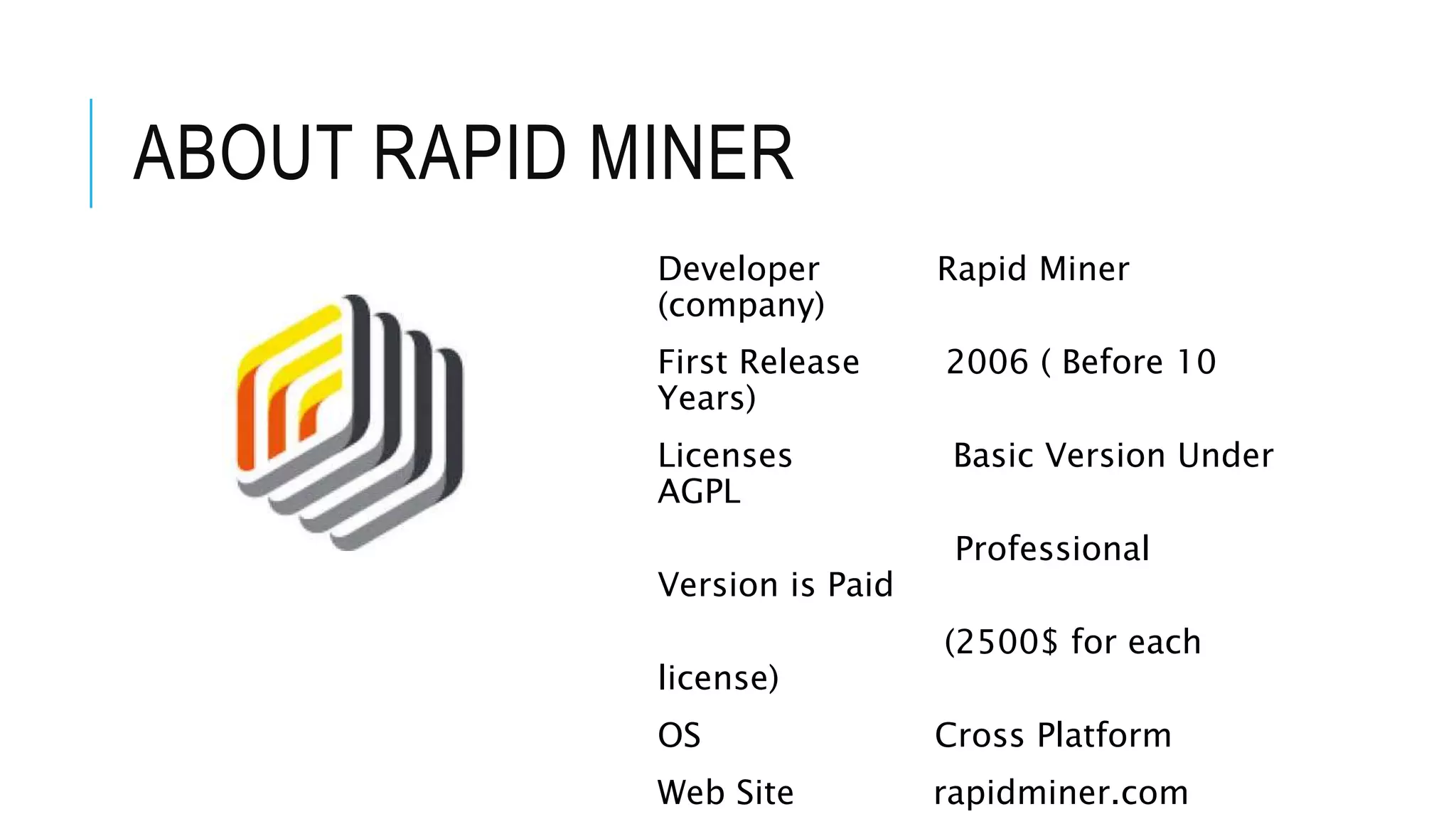 Rapid Miner Pptx Computer Software And Applications Computing