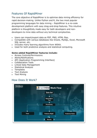 RapidMiner - From Data Mining To Decision Making In One Platform.pdf