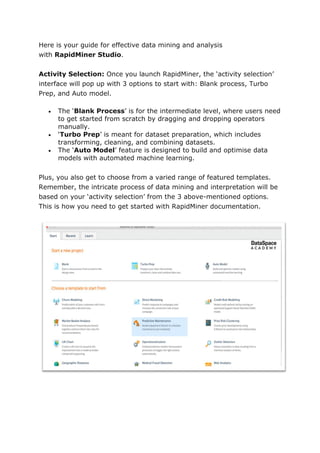 RapidMiner - From Data Mining To Decision Making In One Platform.pdf