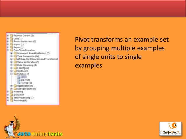 Rapid Miner: Data Transformation | PPTX