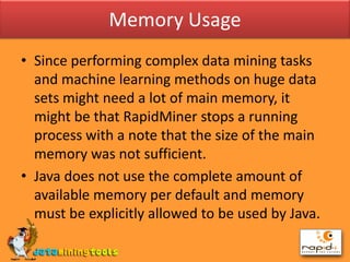 RapidMiner: Introduction To Rapid Miner | PPTX | Computing | Technology & Computing