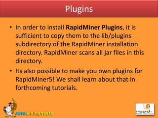 RapidMiner: Introduction To Rapid Miner | PPTX | Computing | Technology ...