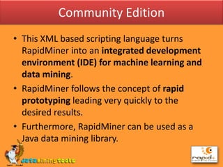 RapidMiner: Rapid Miner Products | PPTX