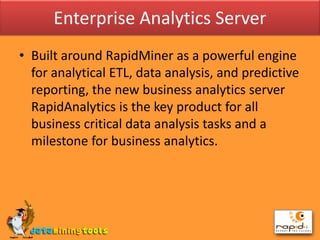 RapidMiner: Rapid Miner Products | PPT