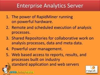 RapidMiner: Rapid Miner Products | PPT