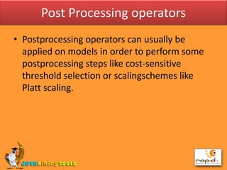 RapidMiner: Advanced Processes And Operators | PPTX