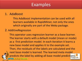 RapidMiner: Learning Schemes In Rapid Miner5 | PPT
