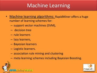 RapidMiner: Data Mining And Rapid Miner | PPTX