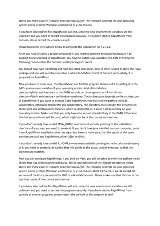 Rapid miner r extension 5 | PDF