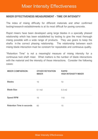 Rapidmix Continuous Mixing Plant Information | PDF