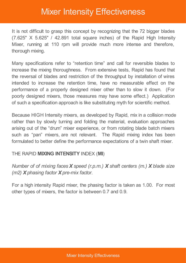 Rapidmix Continuous Mixing Plant Information | PDF