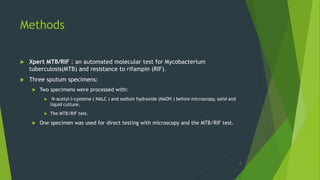 molecular detection of tuberculosis and rifampin resistance. | PPTX ...