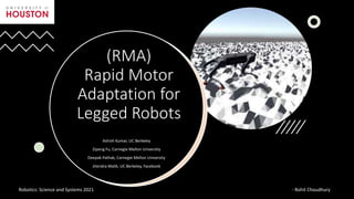 Rapid motor adaptation for legged robots | PPT