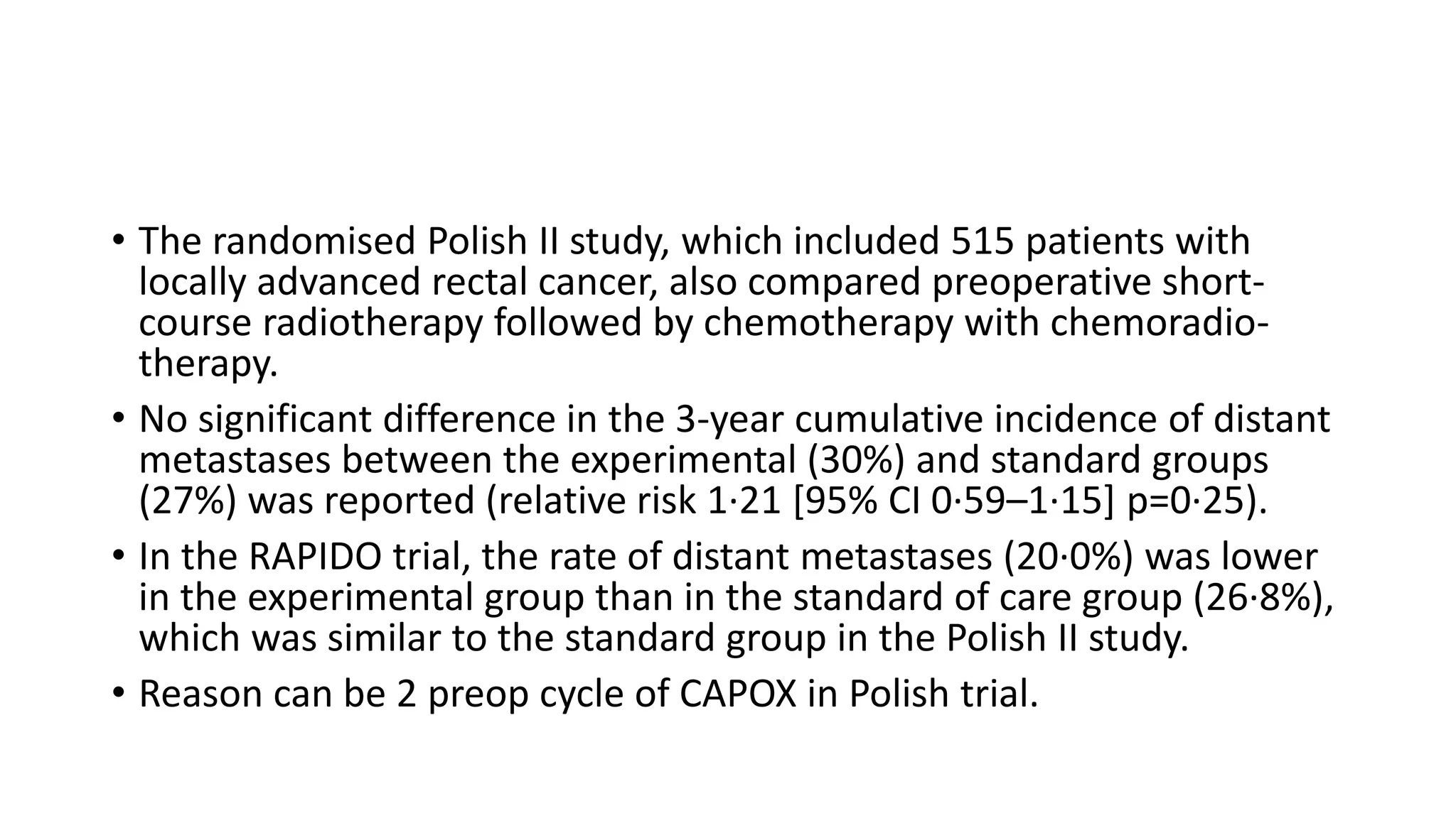 Rapido trial on total neoadjuvant in adeno CA | PPTX